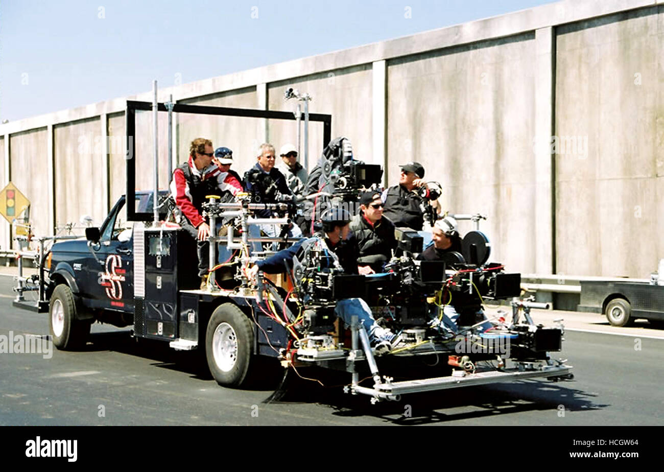 THE MATRIX RELOADED, The Wachowski Brothers and crew, filming the ...