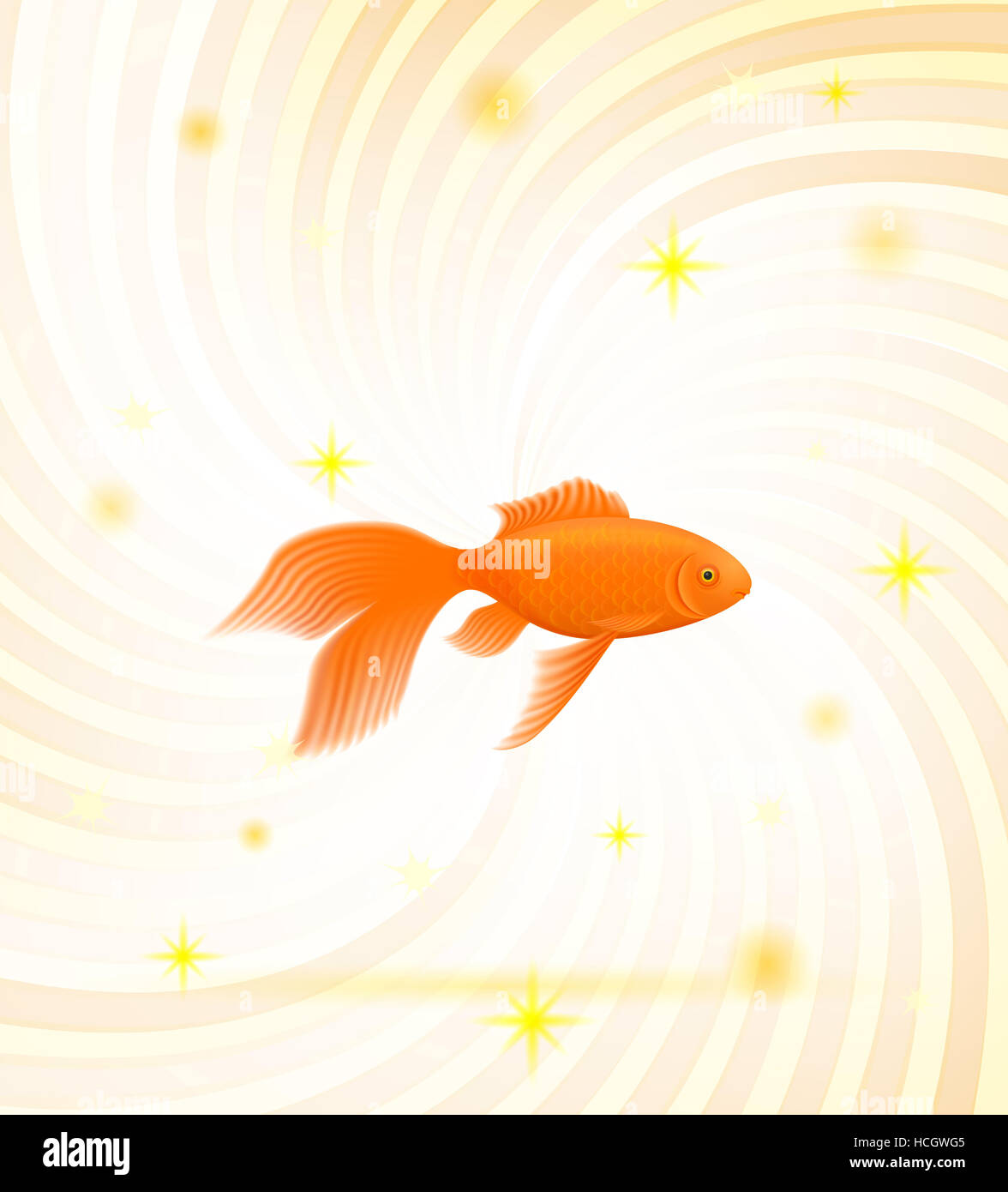 aquarium fish illustration isolated on white background Stock Photo - Alamy