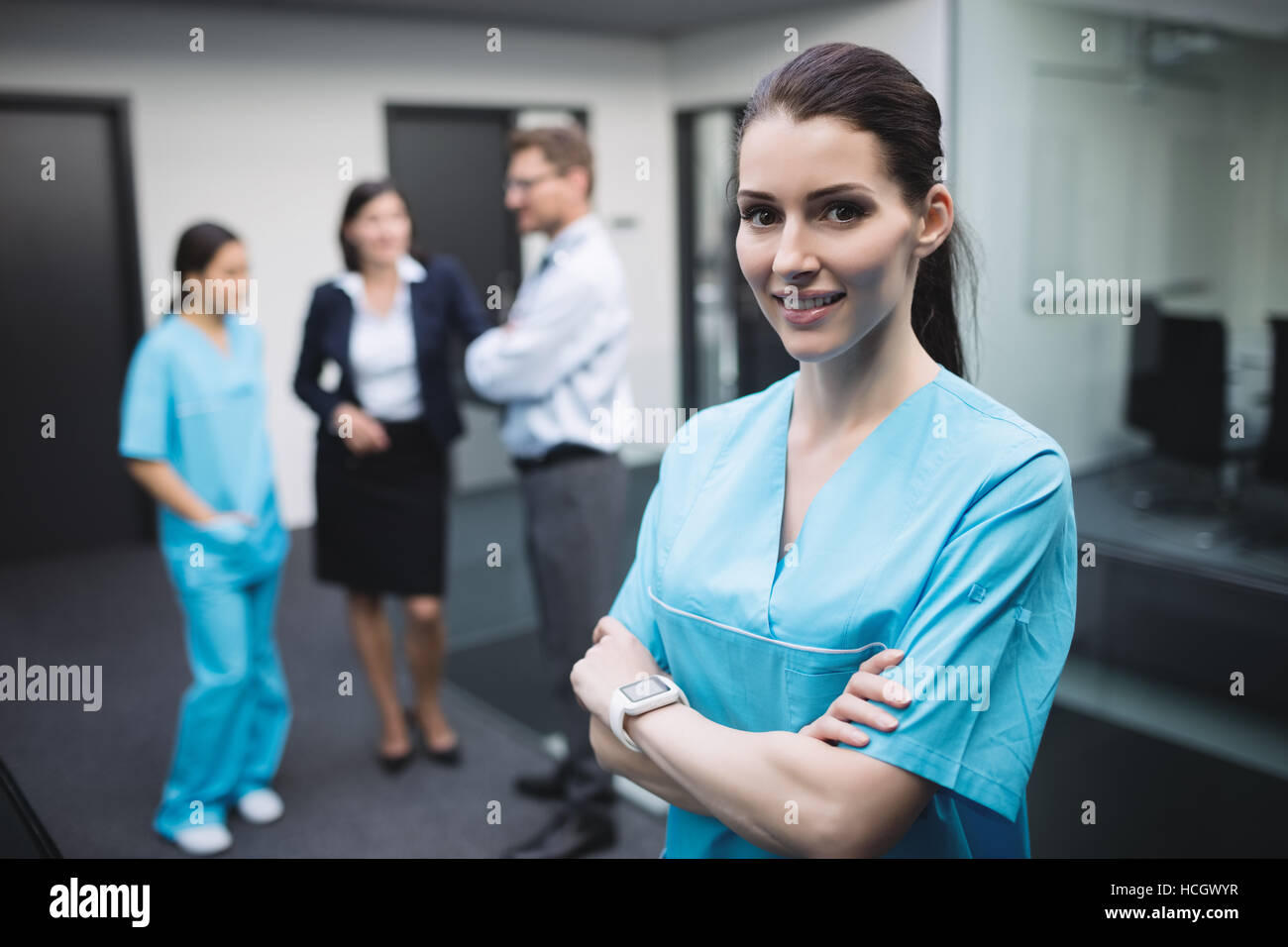 Crossed arms man nurse hi-res stock photography and images - Alamy