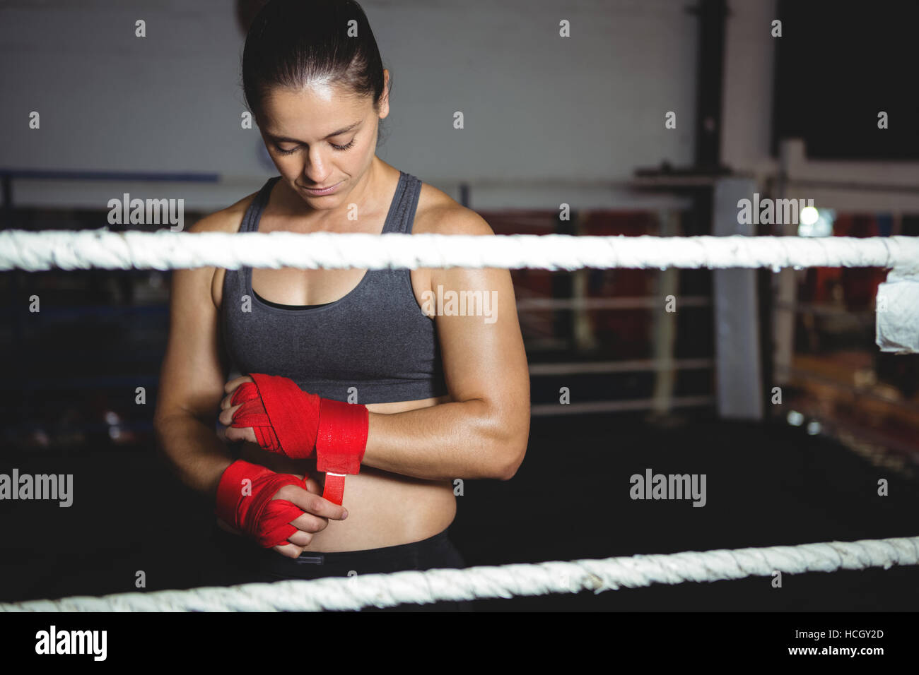 Woman wearing red boxing hi-res stock photography and images - Alamy