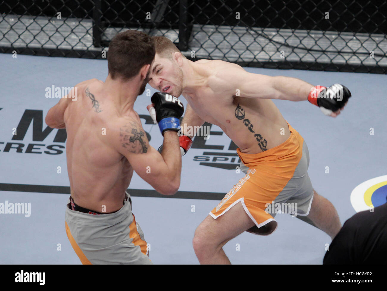 Bryan Caraway, right, fights Dustin Neace at The Ultimate Fighter 14 ...