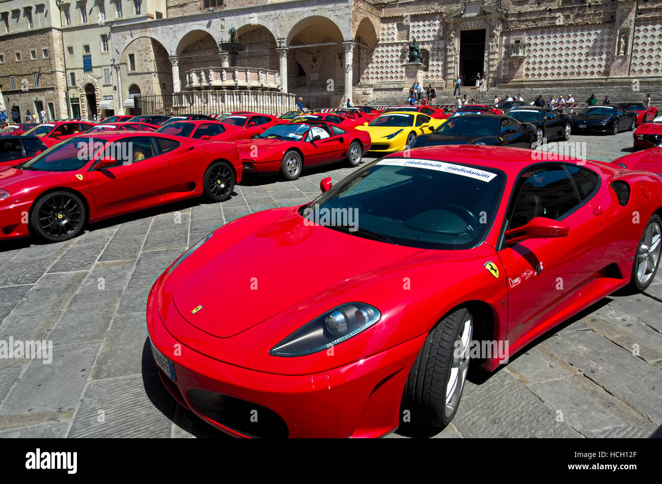 Ferrari roadmap to Perugia, Umbria, Italy Stock Photo - Alamy