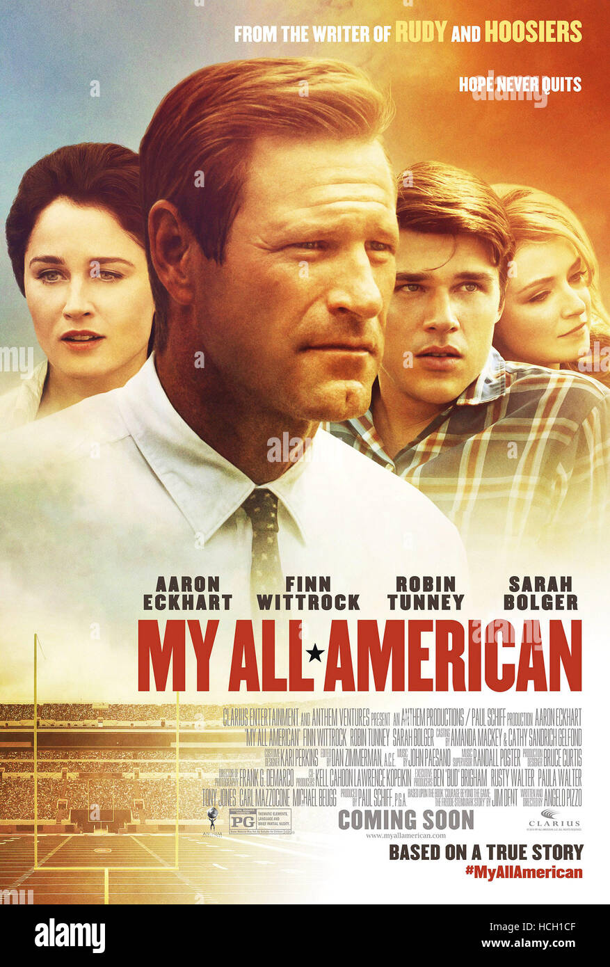 MY ALL AMERICAN, US poster art, from left: Robin Tunney, Aaron Eckhart ...