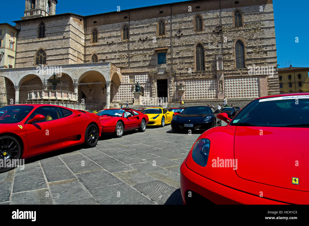 Ferrari roadmap to Perugia, Umbria, Italy Stock Photo - Alamy
