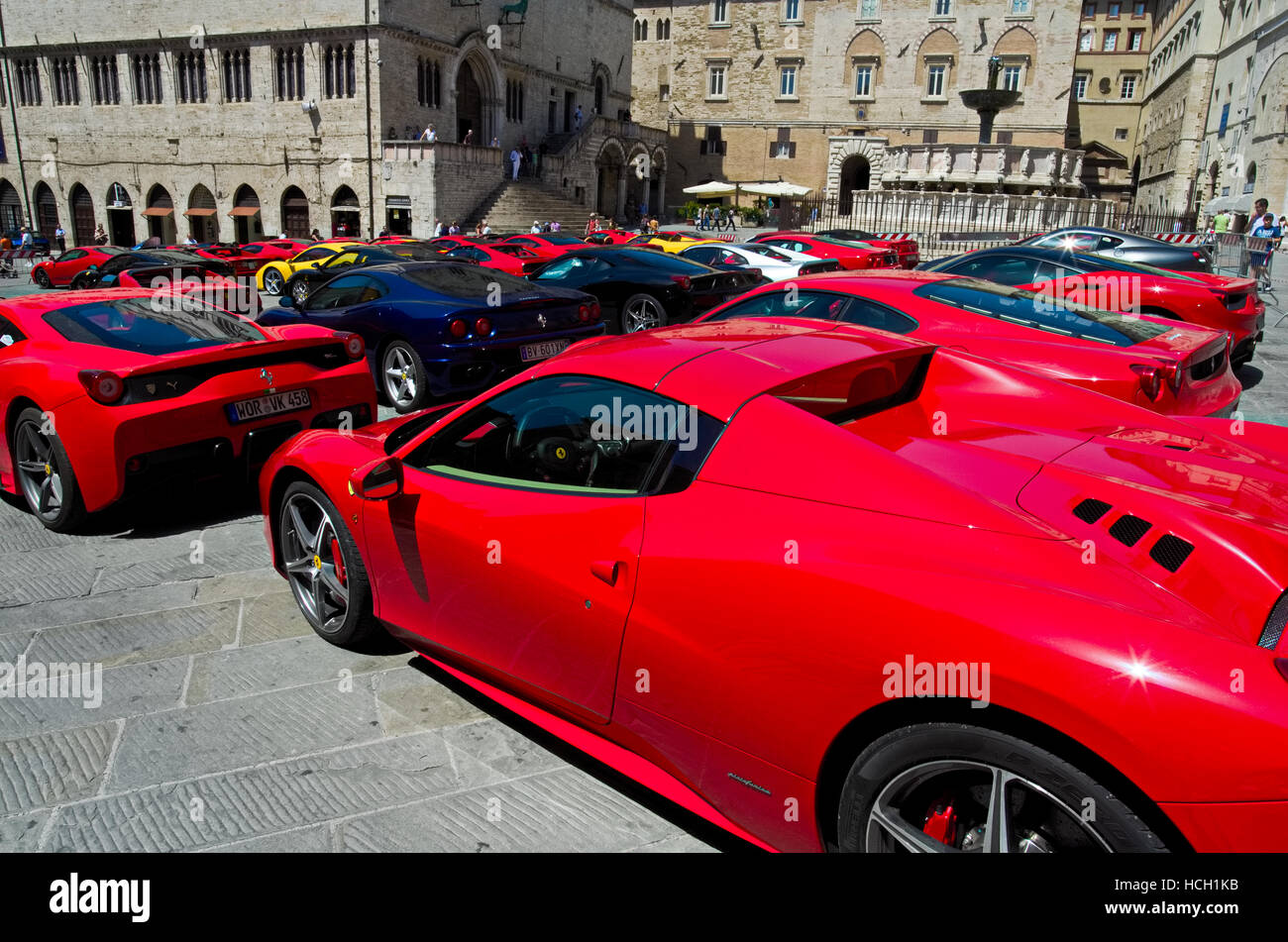 Ferrari roadmap to Perugia, Umbria, Italy Stock Photo - Alamy