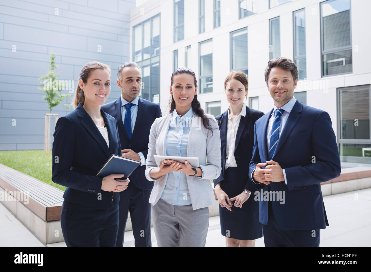 Woman leader standing outside hi-res stock photography and images - Alamy