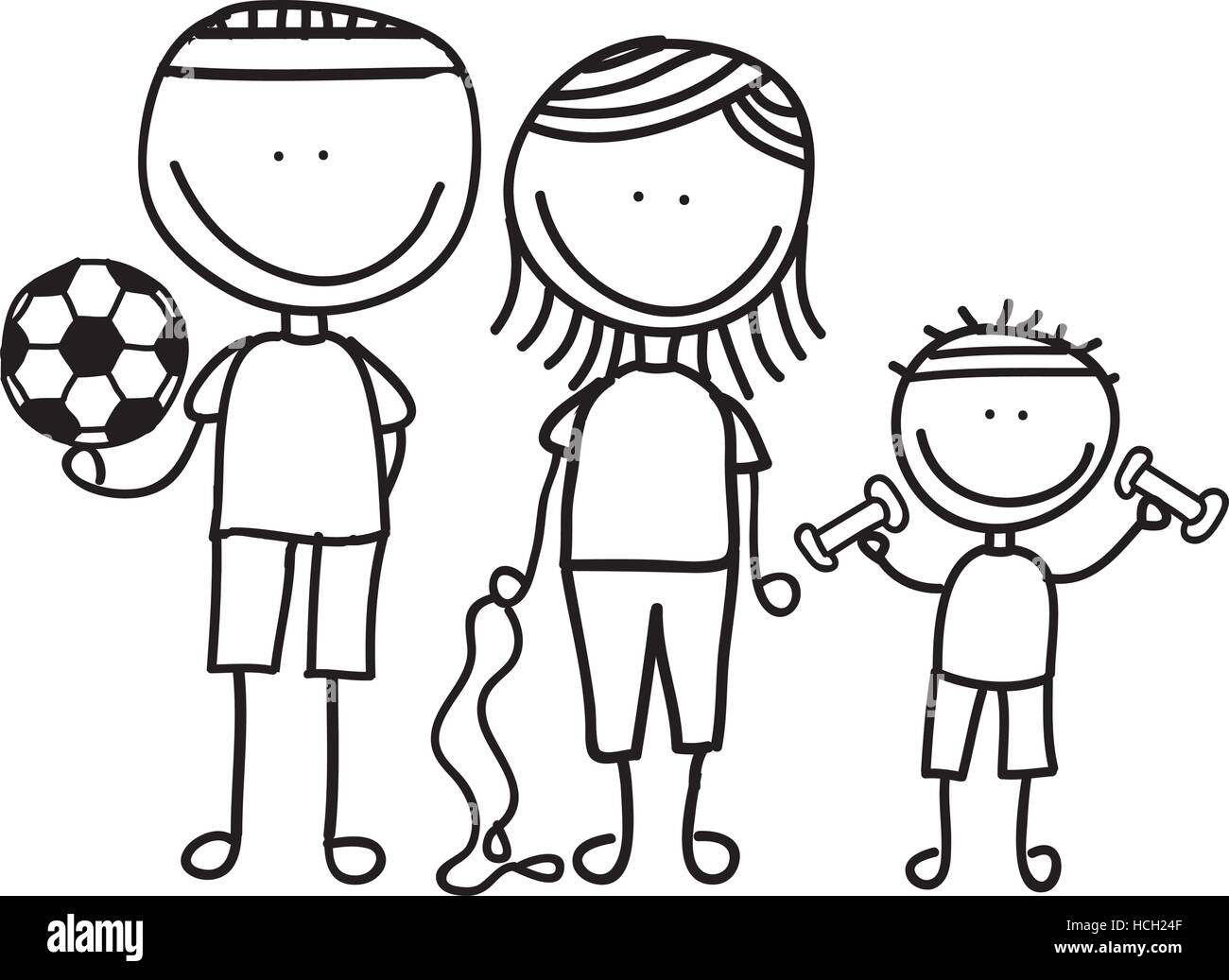 Cute little group kids characters hi-res stock photography and images ...