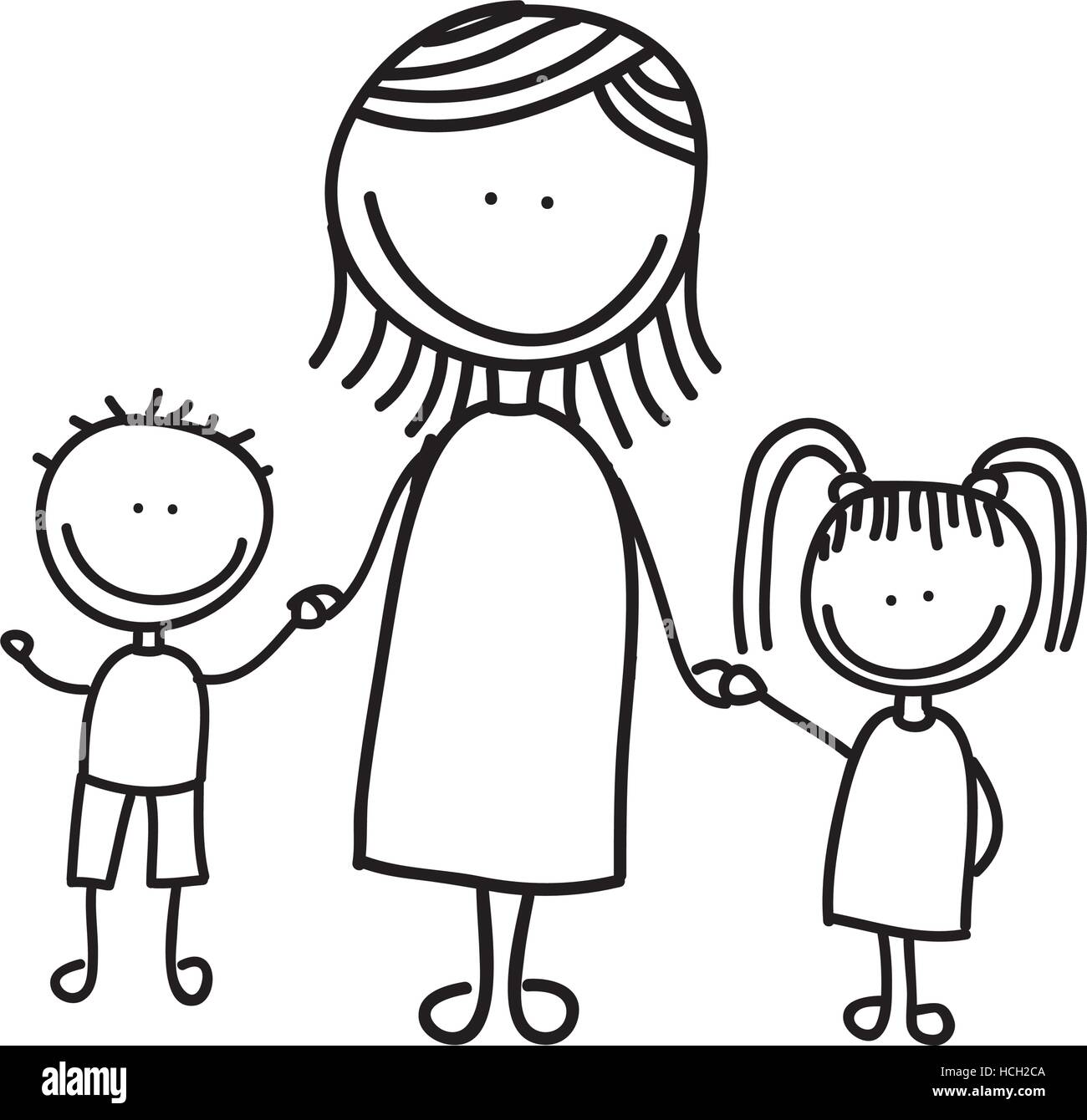 cute little family character icon vector illustration design Stock ...