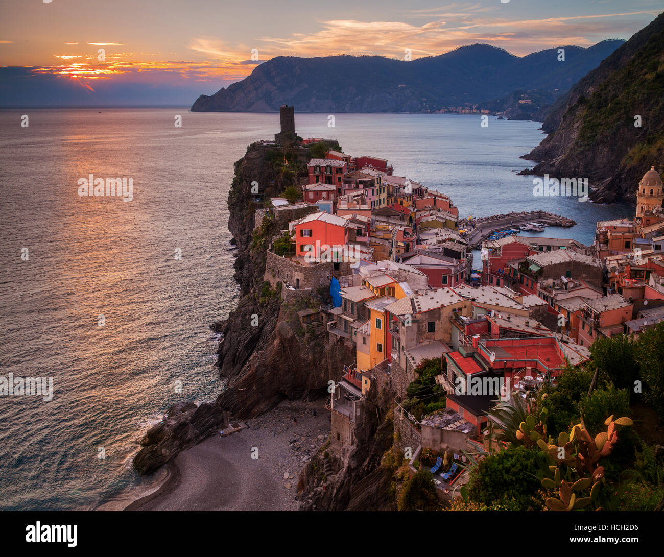 Vernazza is one of 5 villages that make up the Cinque Terre Stock Photo ...