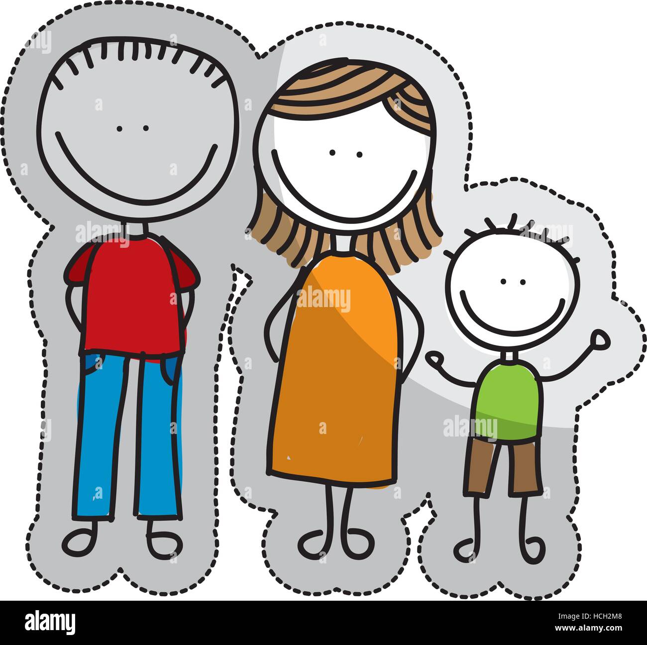 cute little family character icon vector illustration design Stock ...