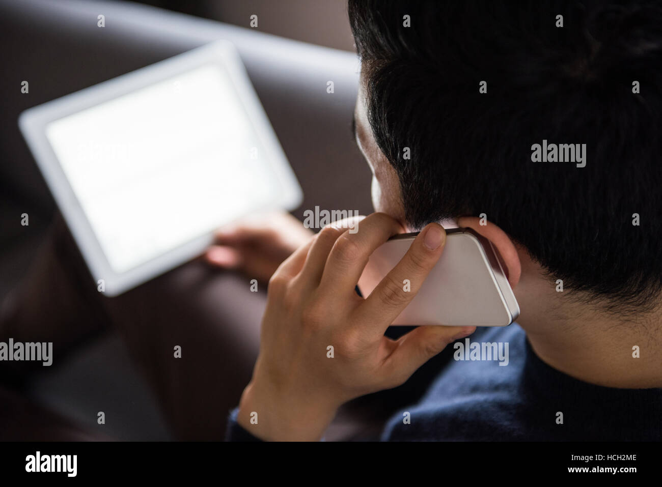 Talking on mobilephone hi-res stock photography and images - Alamy