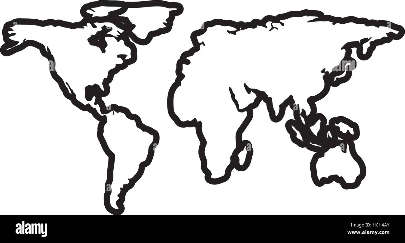 world planet earth maps vector illustration design Stock Vector Image ...