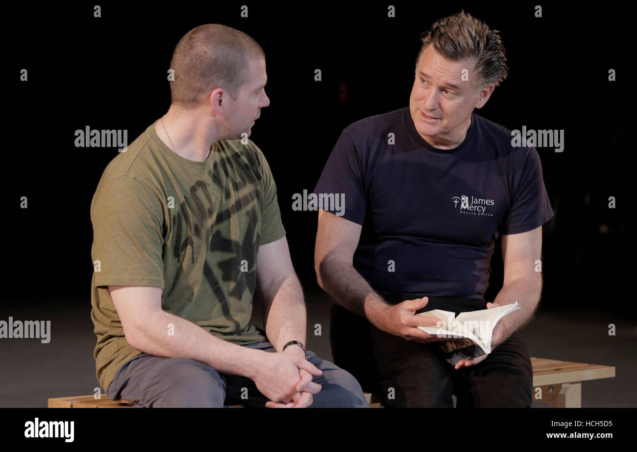 PARABLES OF WAR, from left: Josh Bleill, Bill Pullman, rehearsal for ...