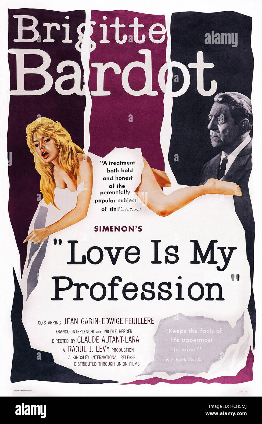 LOVE IS MY PROFESSION, (aka EN CAS DE MALHEUR), US poster art, from ...