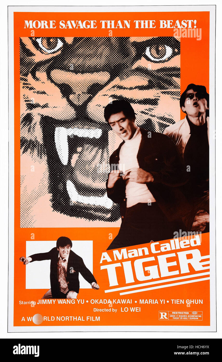 A MAN CALLED TIGER, (aka LENG MIAN HU), US poster art, bottom left ...