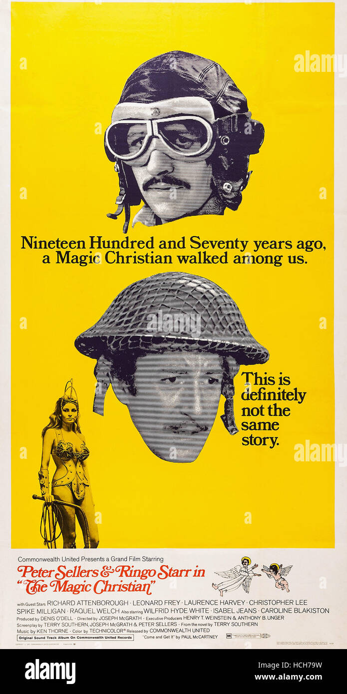 THE MAGIC CHRISTIAN, British poster, from top: Ringo Starr, Peter ...