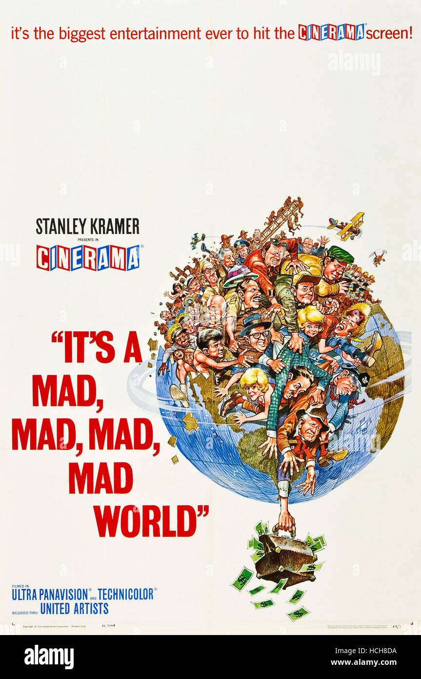 IT'S A MAD MAD MAD MAD WORLD, poster art, 1963 Stock Photo - Alamy