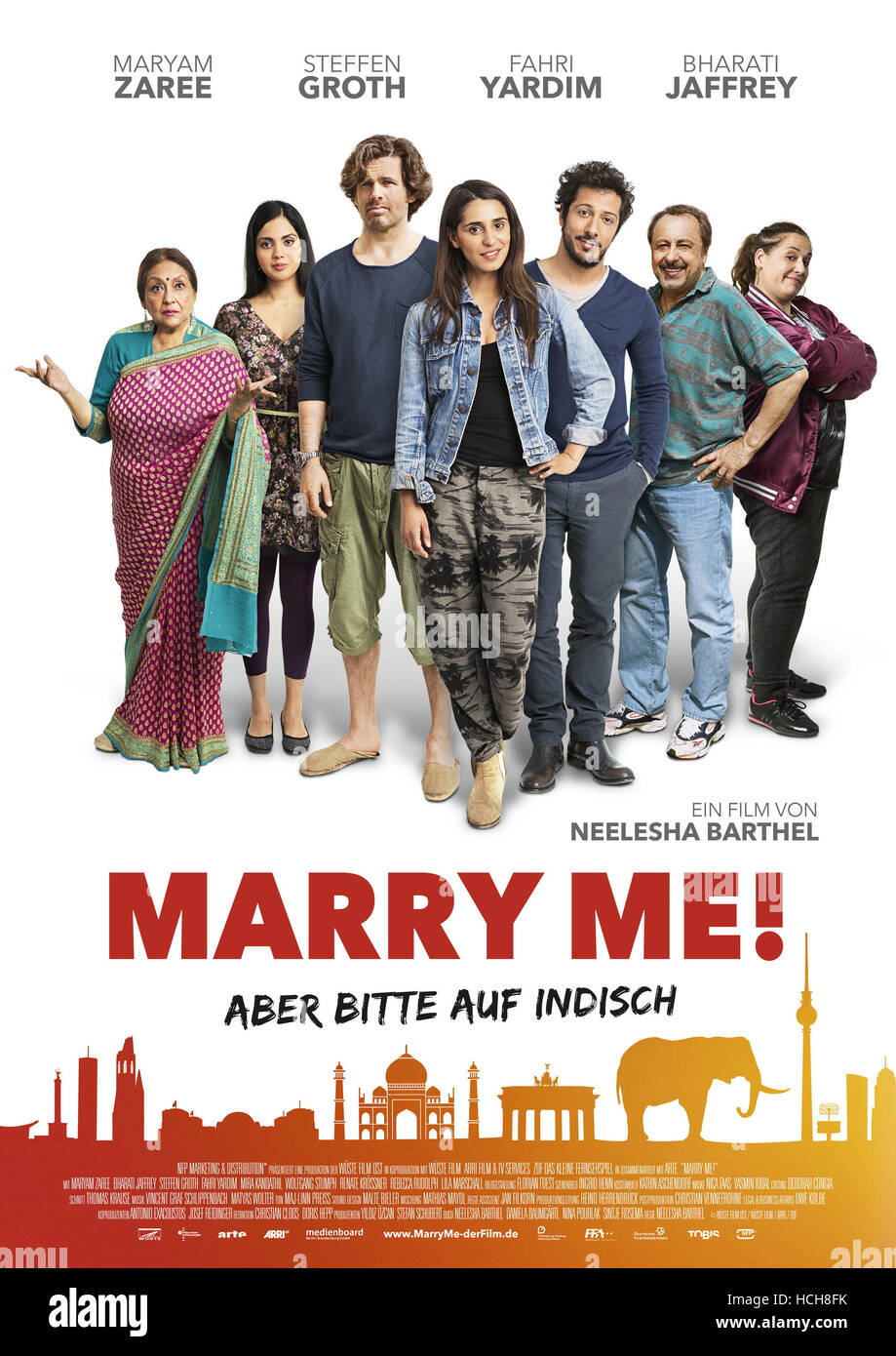 MARRY ME!, German poster, Bharati Jaffrey (left), Mira Kandathil ...