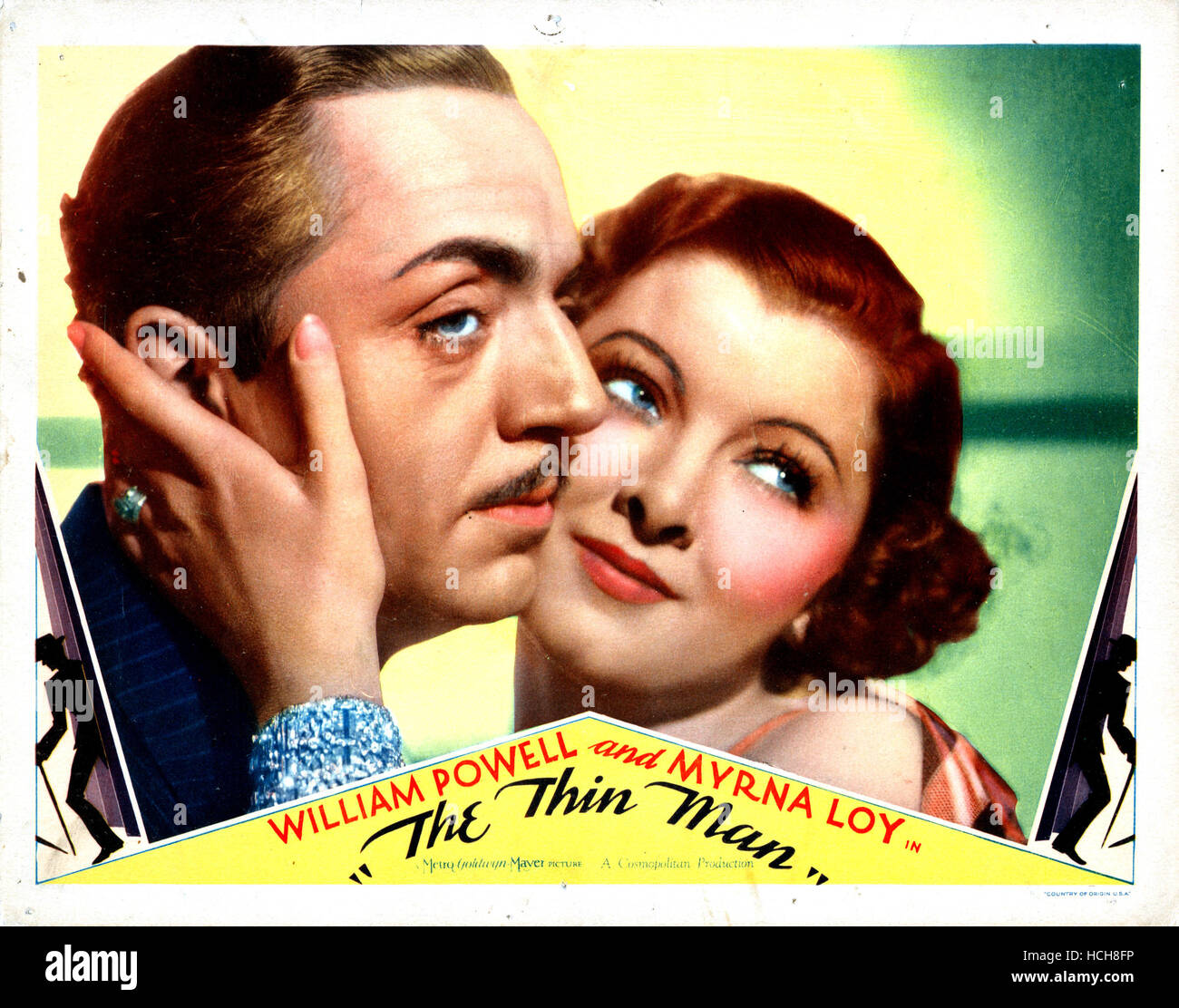 THE THIN MAN, from left, William Powell, Myrna Loy, 1934 Stock Photo ...