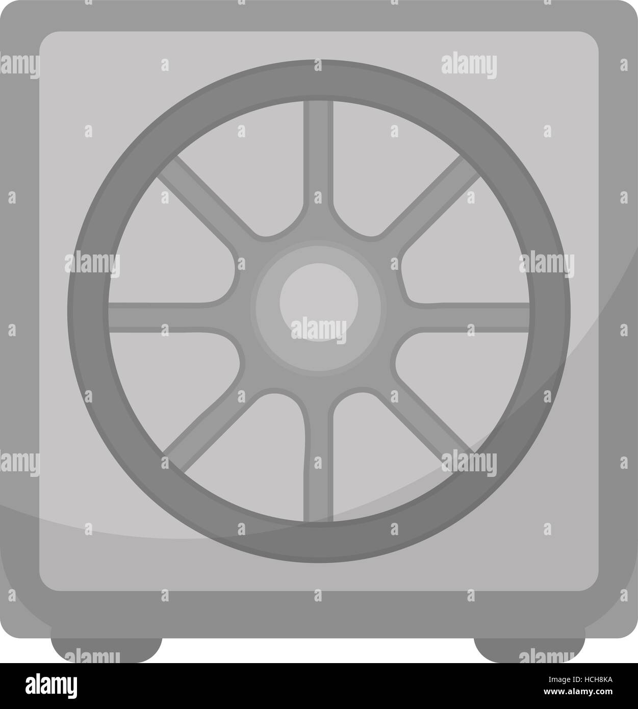 Safe icon, flat design. Deposit Box isolated on white background ...