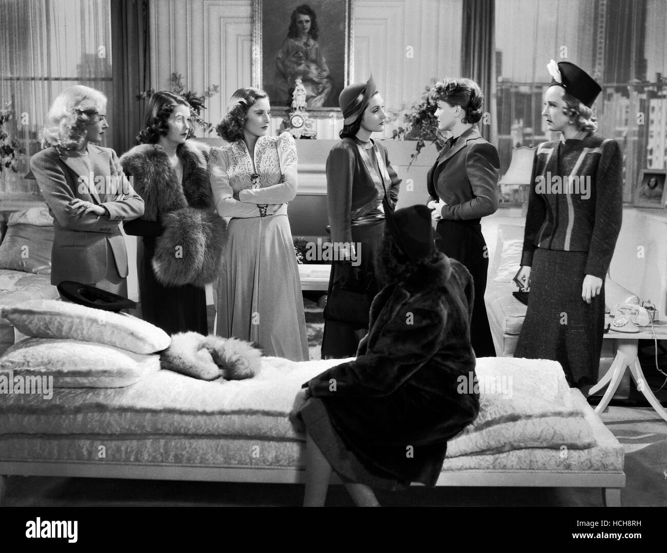 THE MAD MISS MANTON, standing, first five from left: Vicki Lester ...