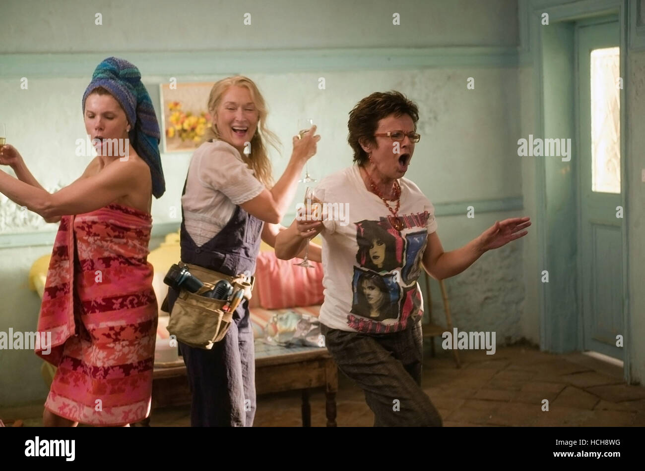 MAMMA MIA!, from left: Christine Baranski, Meryl Streep, Julie Walters ...