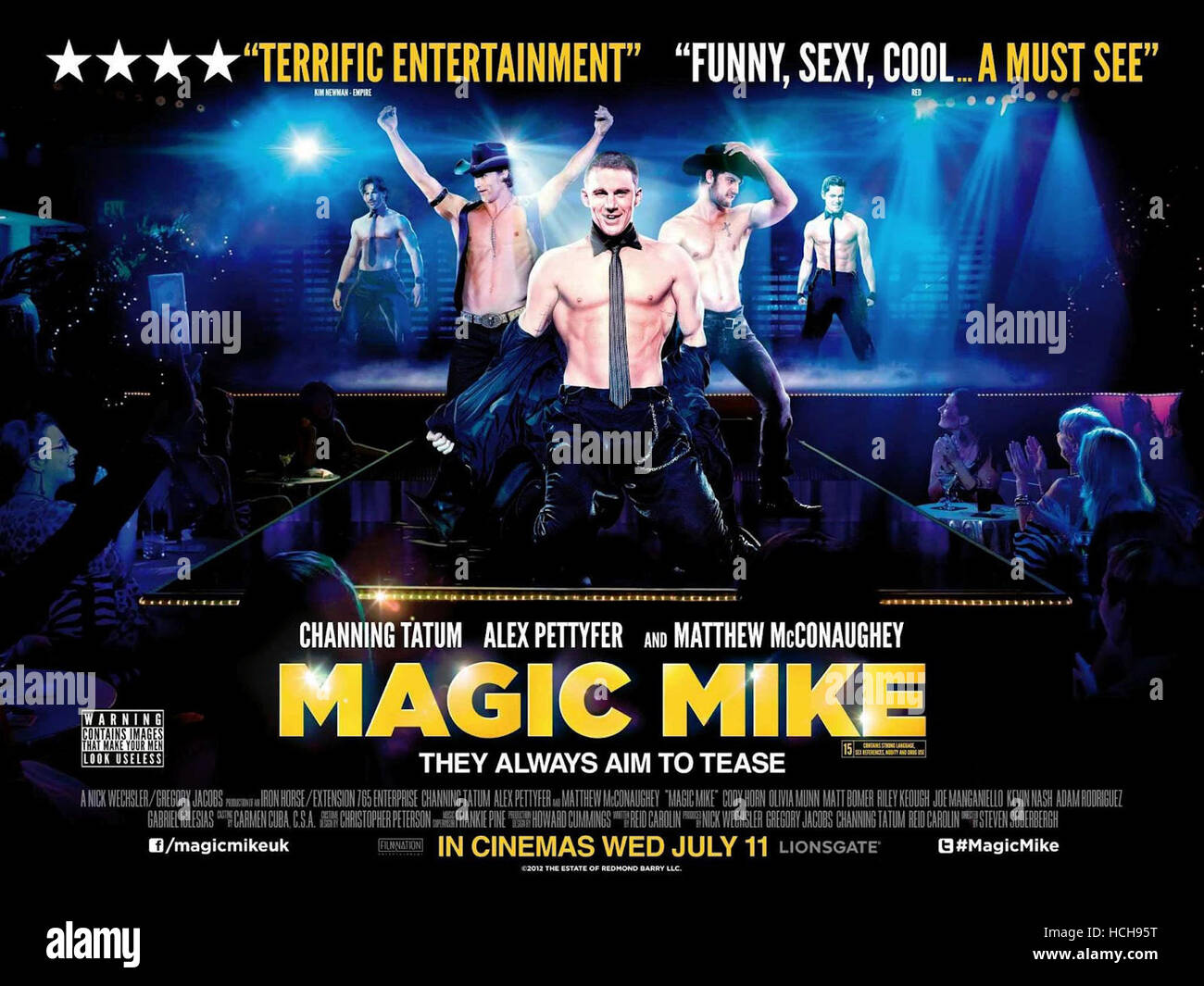 MAGIC MIKE, British poster art, from left: Joe Manganiello, Matthew ...