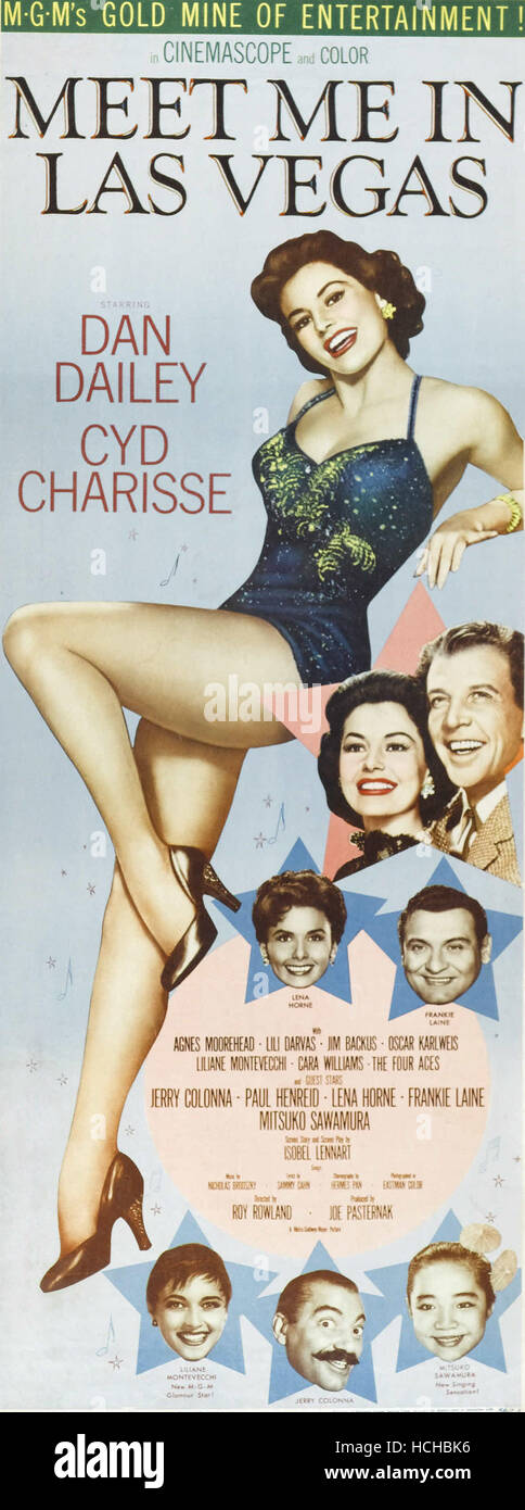 Meet Me In Las Vegas Top Cyd Charisse 2nd Row L R Cyd Charisse Dan Dailey 3rd Row L R