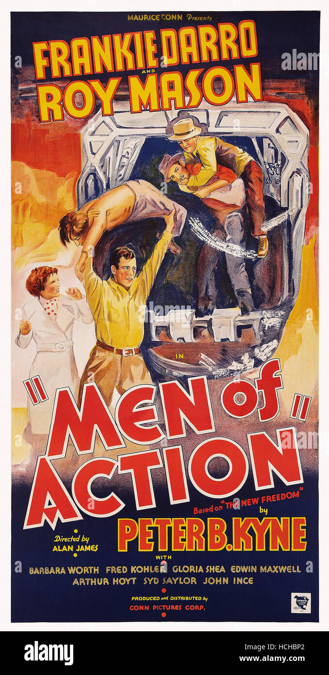 MEN OF ACTION, l-r: Barbara Worth, Roy Mason (aka Leroy Mason), Frankie ...