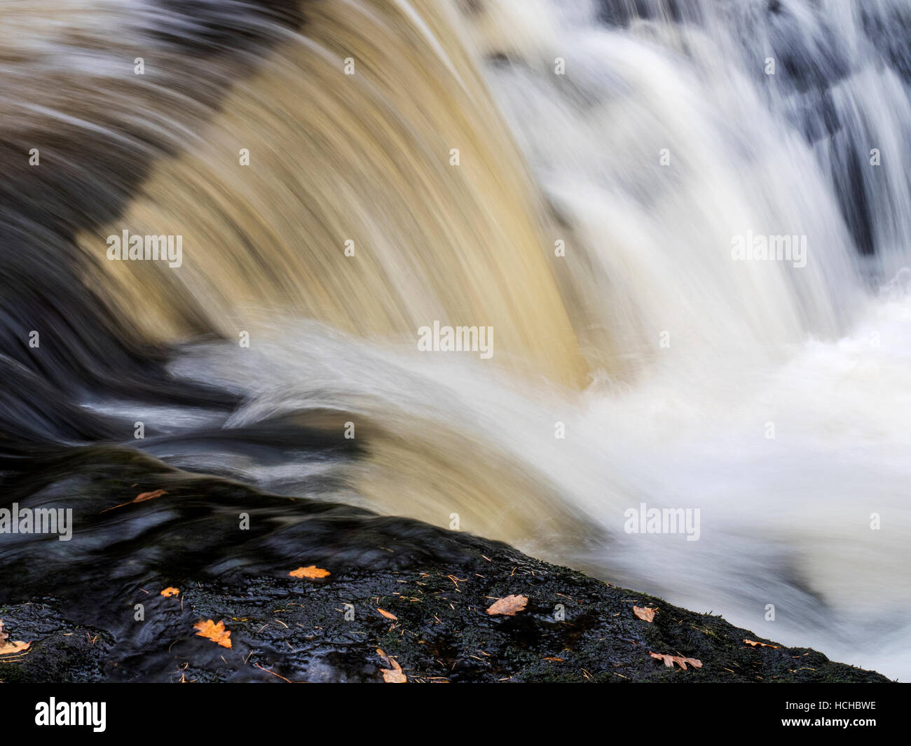 Stainforth Force or Stainforth Foss on the River Ribble in Autumn ...