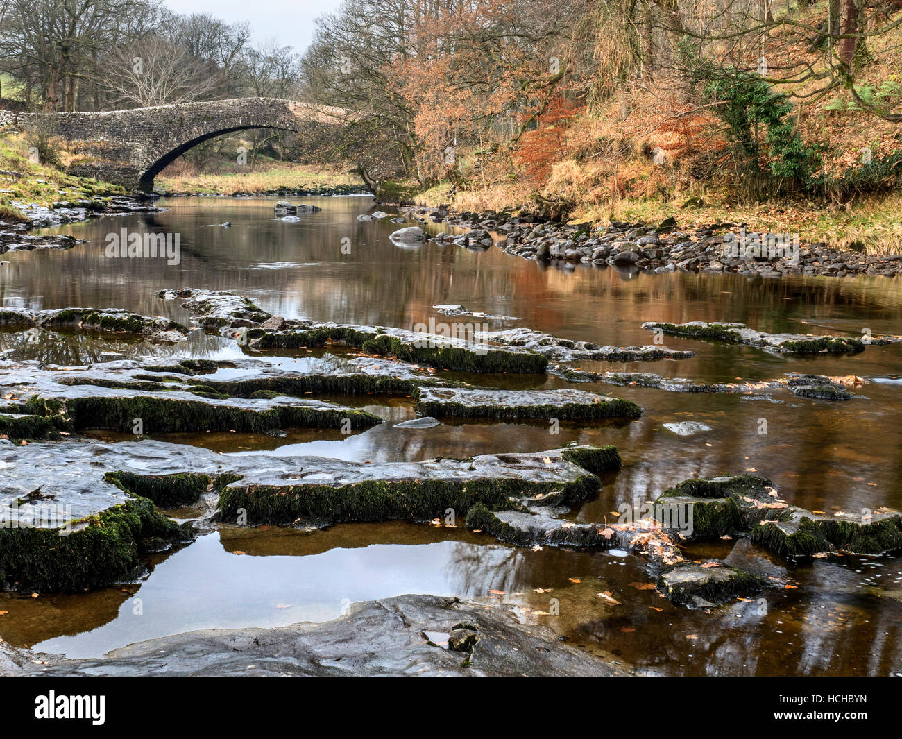 Stainforth Packhorse Bridge over the River Ribble Stainforth ...