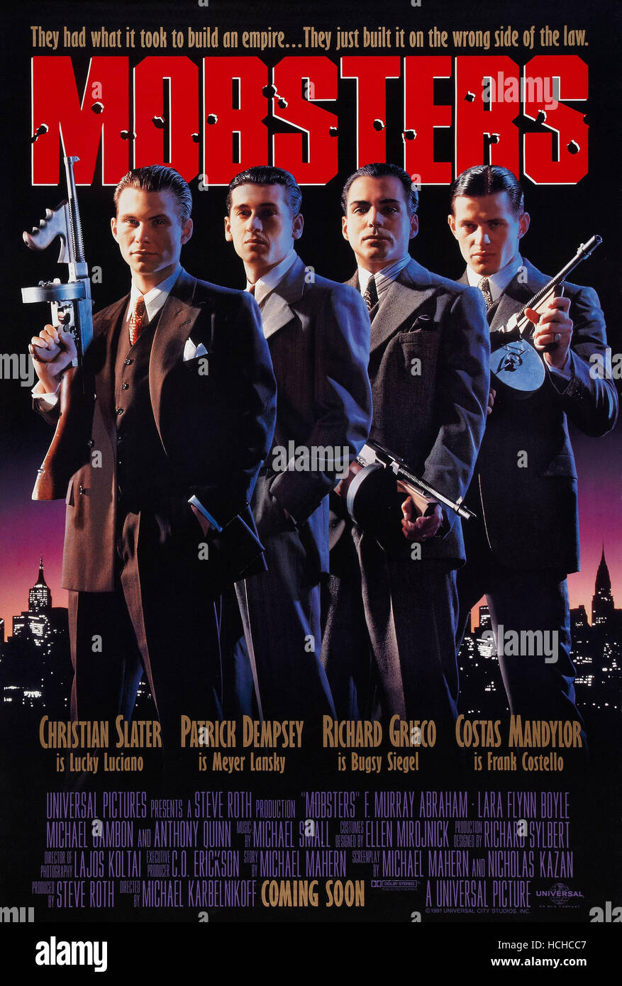 MOBSTERS, US advance poster art, from left: Christian Slater, Patrick ...