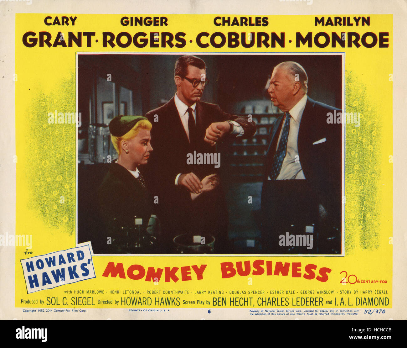MONKEY BUSINESS, from left: Ginger Rogers,Cary Grant Charles Coburn ...