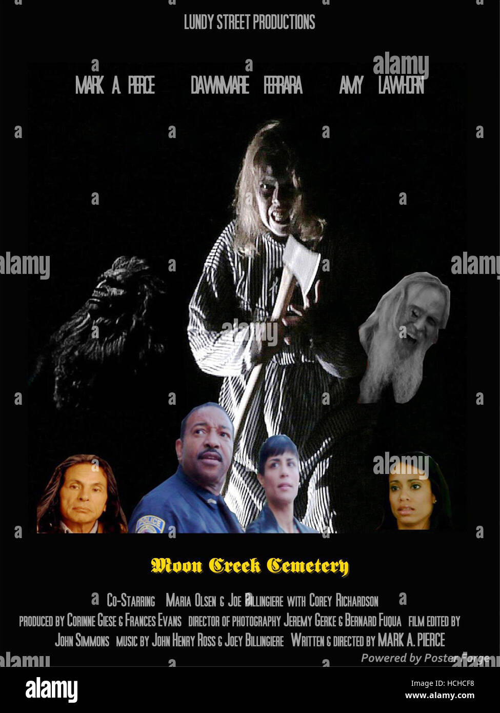 MOON CREEK CEMETERY, poster, Maria Olsen (top), bottom, from left ...