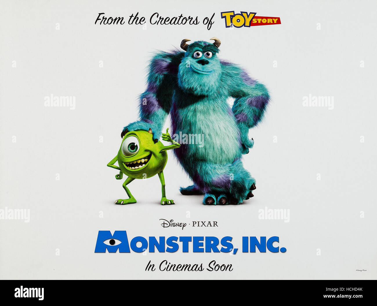 MONSTERS INC., US advance poster art, from left: Mike Wazowski, Sulley ...