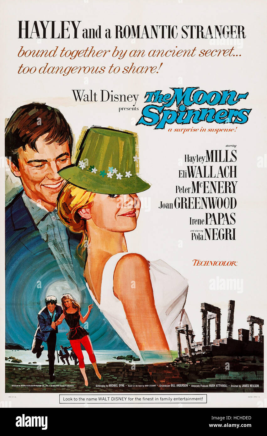 THE MOON-SPINNERS, US poster art, from left: Peter McEnery, Hayley ...