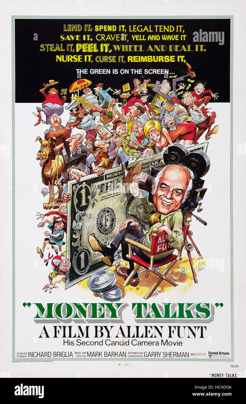 MONEY TALKS, US poster art, Allen Funt, 1972 Stock Photo - Alamy