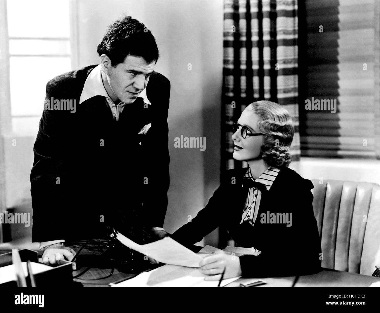 MORE THAN A SECRETARY, Lionel Stander, Jean Arthur, 1936 Stock Photo ...