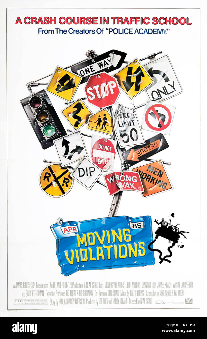MOVING VIOLATIONS, US poster art, 1985. TM and Copyright ©20th Century ...
