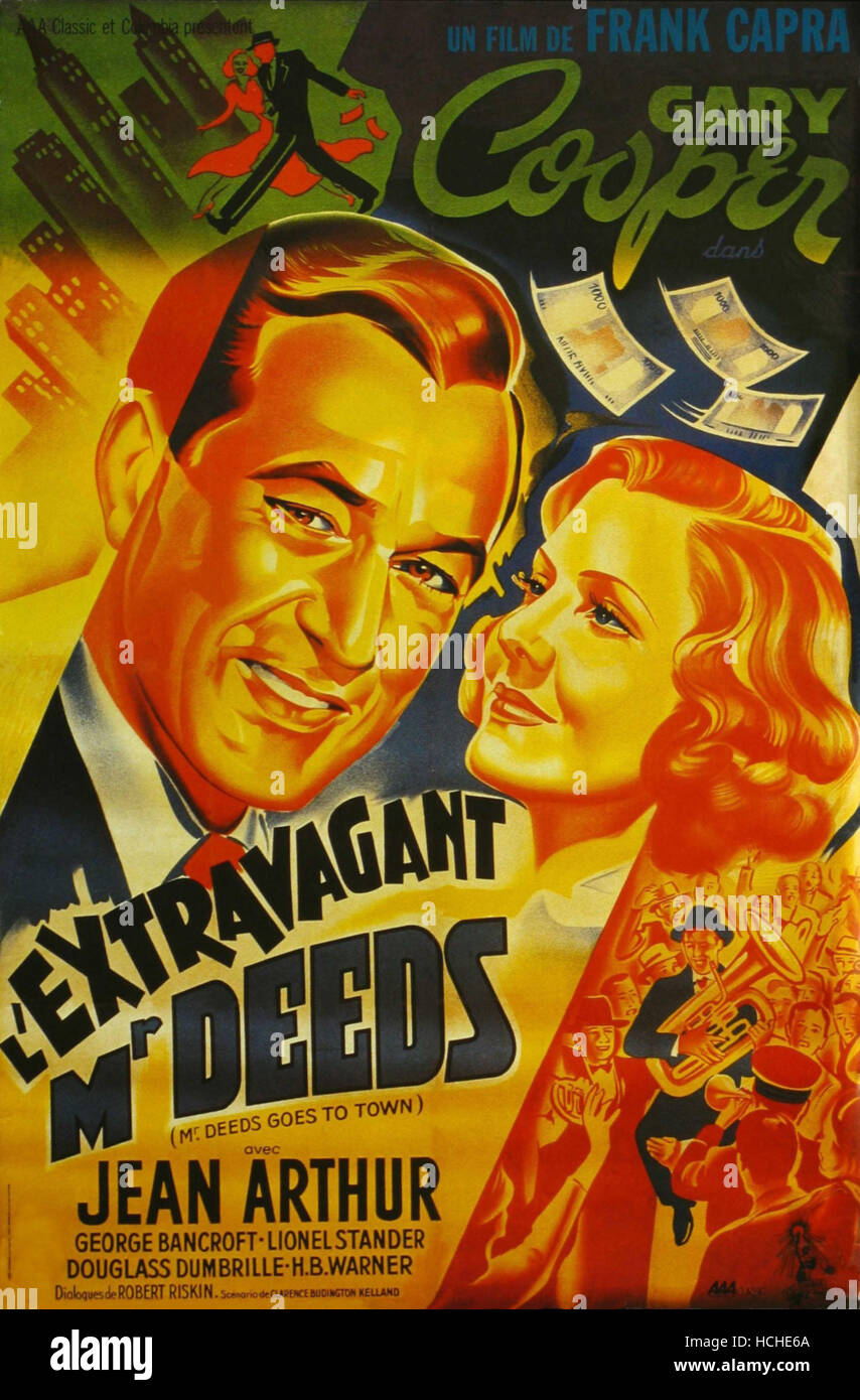 MR. DEEDS GOES TO TOWN, (aka L'EXTRAVAGANT MR. DEEDS), l-r: Gary Cooper ... MR. DEEDS GOES TO TOWN, (aka L'EXTRAVAGANT MR. DEEDS), l-r: Gary Cooper ...