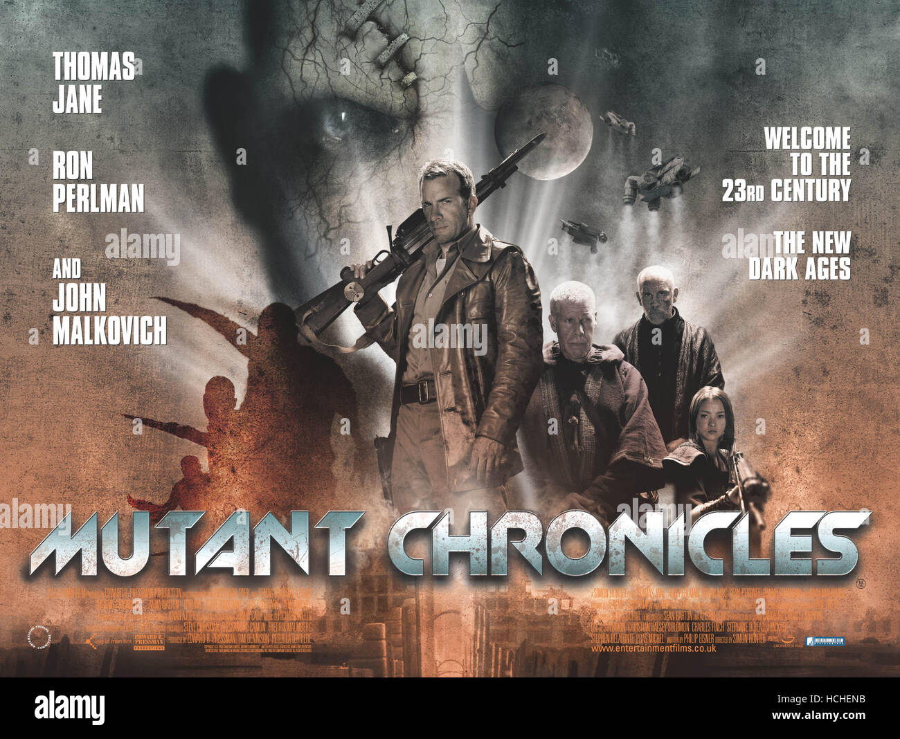 MUTANT CHRONICLES, British poster art, from left: Thomas Jane, Ron ...