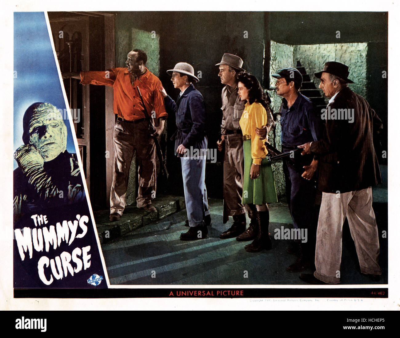 THE MUMMY'S CURSE, cast includes Peter Coe, Martin Kosleck, Kay Harding ...