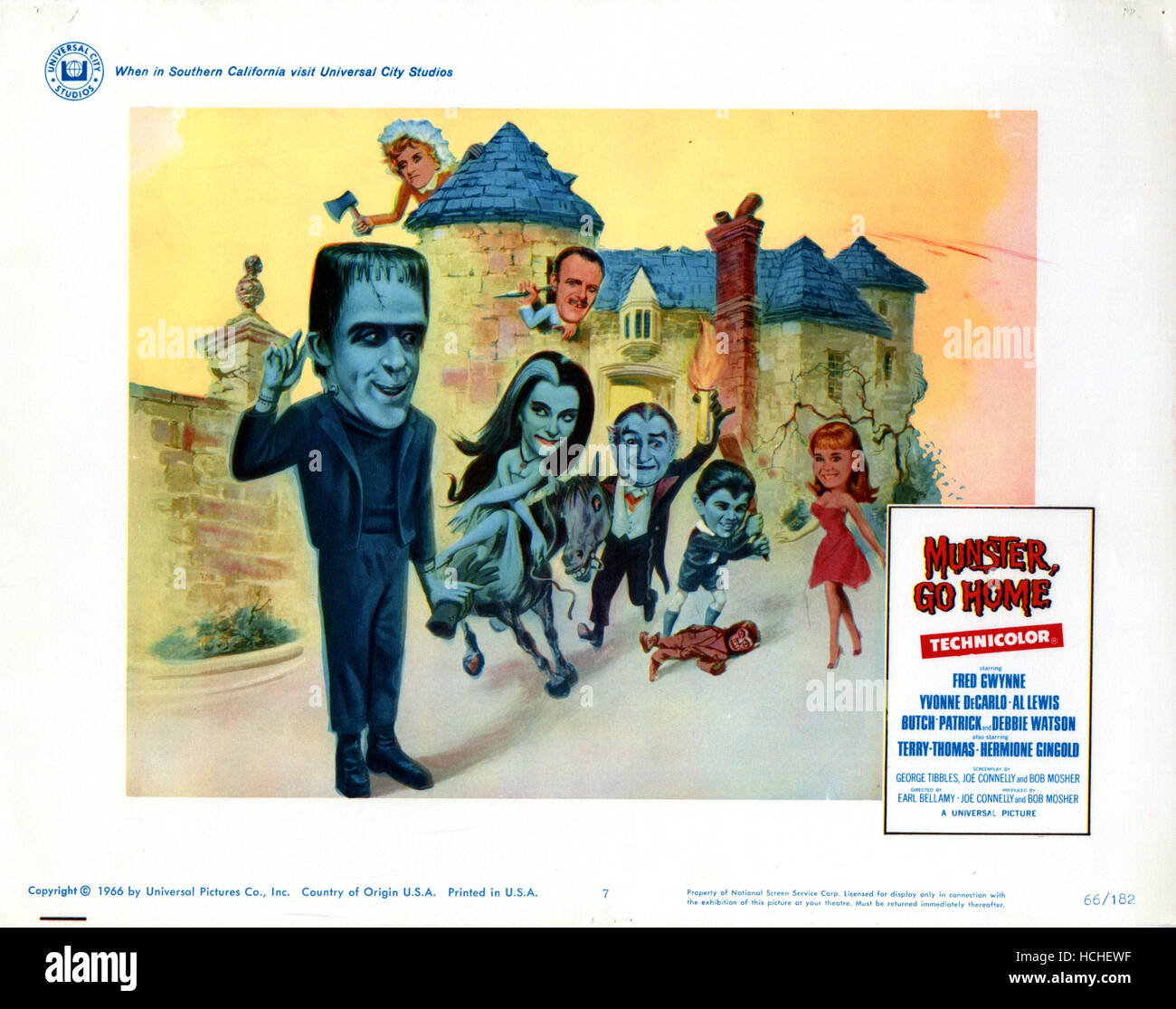 Munster Go Home From Left Bottom Fred Gwynne Yvonne De Carlo Al