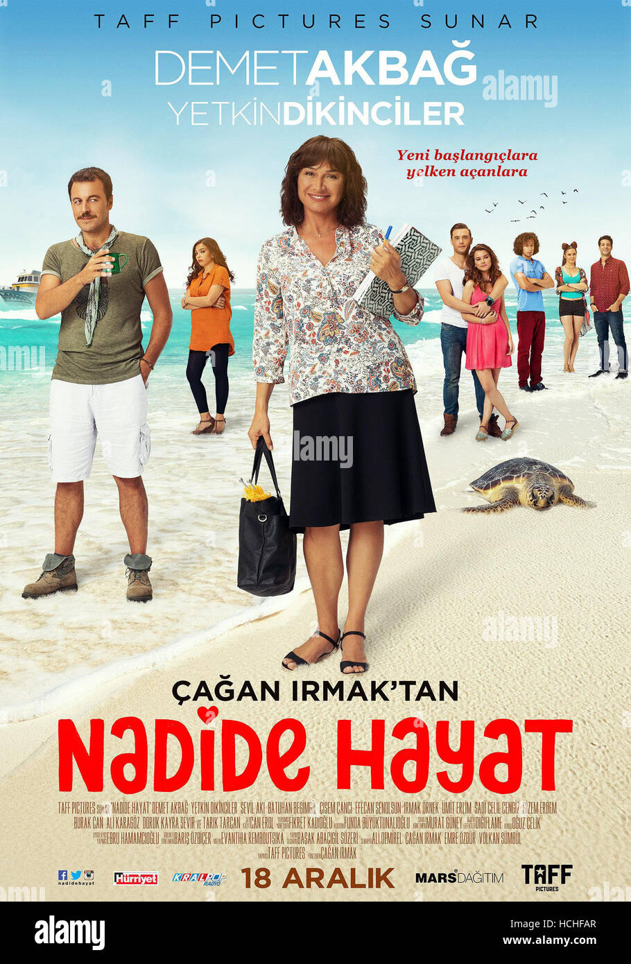 NADIDE HAYAT, Turkish poster, l-r: Yetkin Dikinciler, Sevil Aki, Demet Akbag, Batuhan Begimgil ...