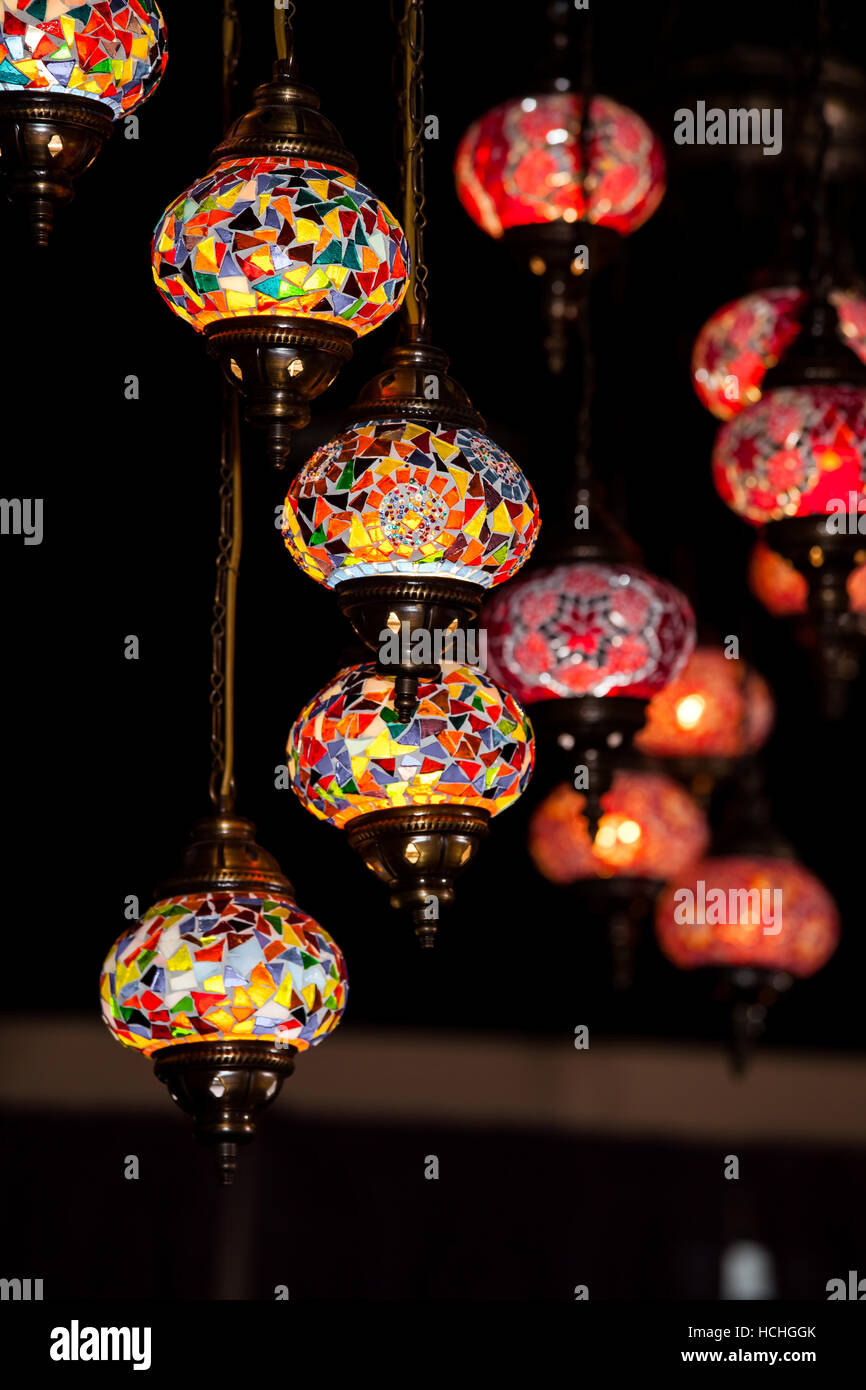 Turkish decorative colorful lamps Stock Photo - Alamy