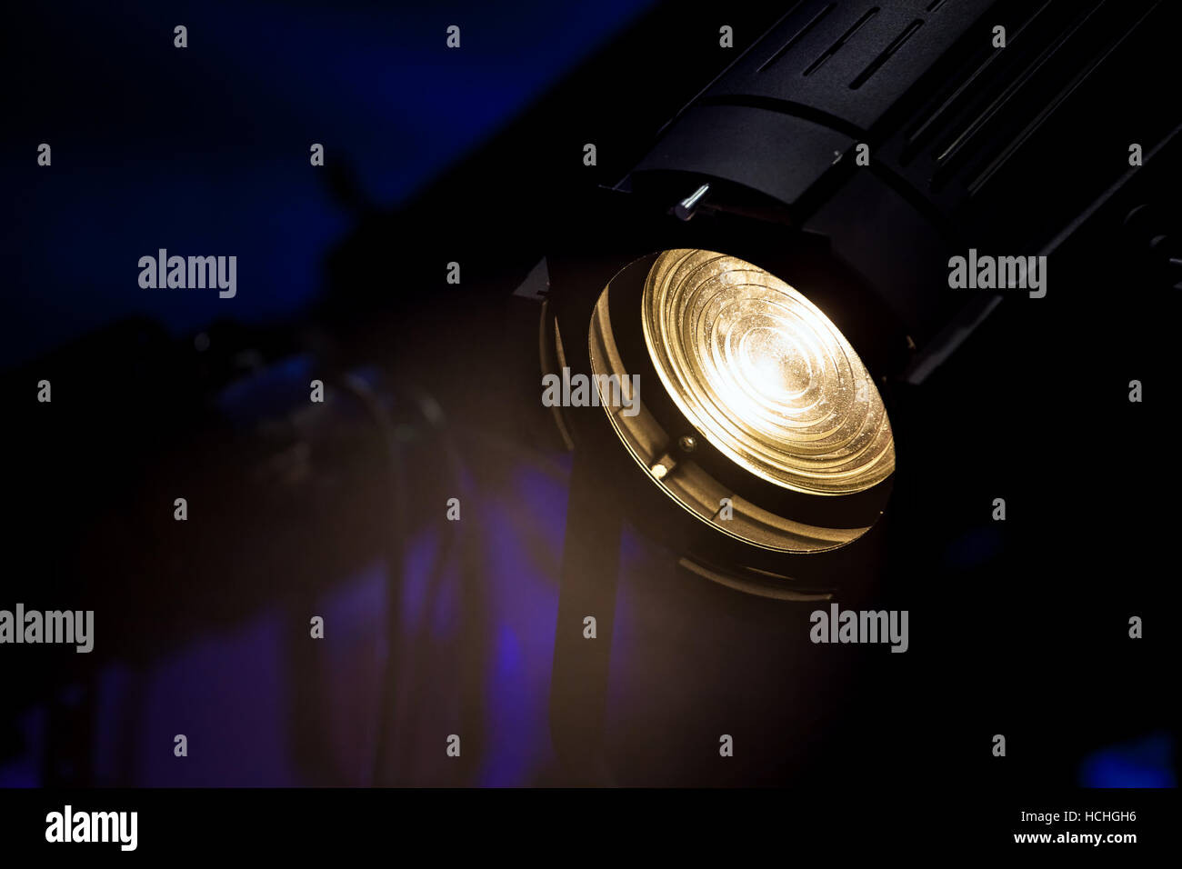 Stage light source closeup Stock Photo - Alamy