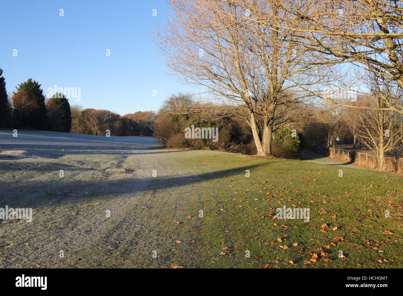 Winter scene on golf course hi-res stock photography and images - Alamy
