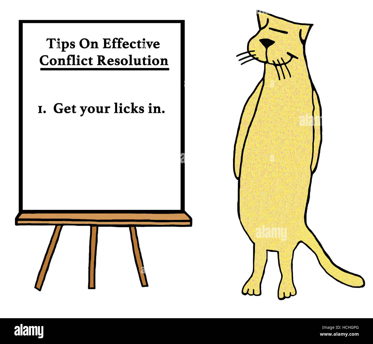 Color business illustration about a conflict resolution tip Stock Photo ...