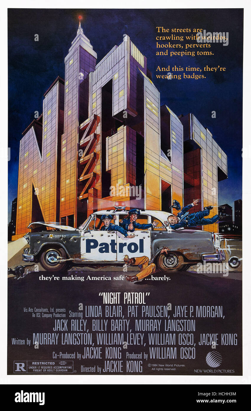 NIGHT PATROL, US poster, from left: Pat Paulsen, Linda Blair, Billy ...