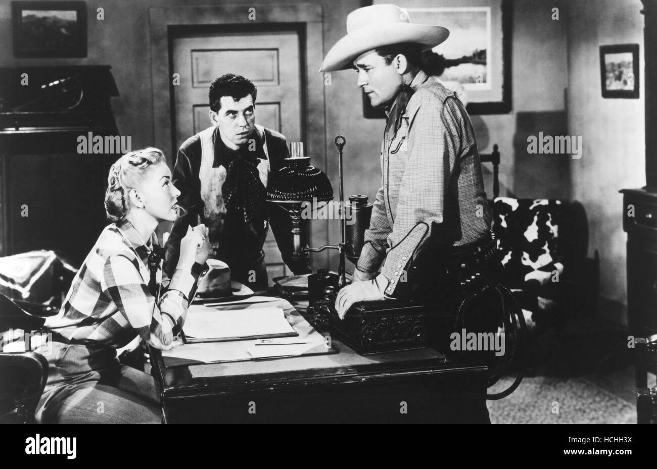 NIGHT RAIDERS, from left: Lois Hall, Tommy Farrell, Whip Wilson, 1952 ...